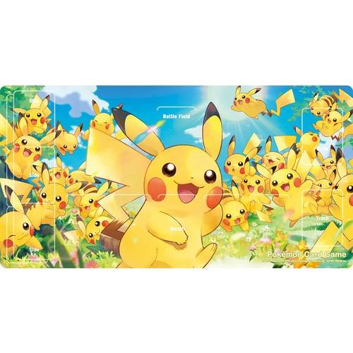 Pokemon Card Game: Pikachu Large Gathering - Rubber Play Mat | Nin-Nin ...