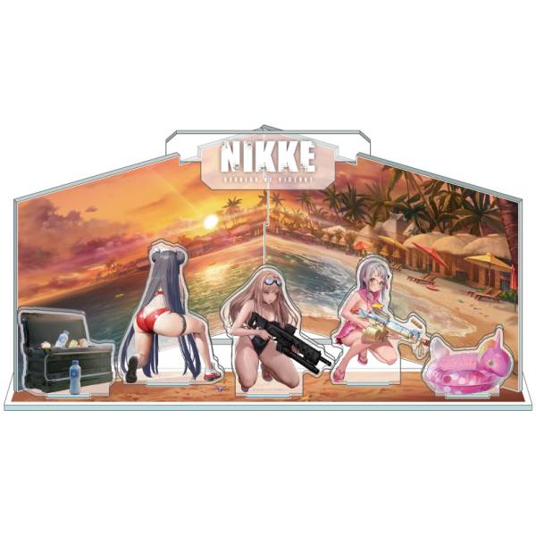 Nikke Goddess of Victory: Diorama Acrylic - Summer - Troop 02 [Algernon Product] - Nin-Nin-Game.com