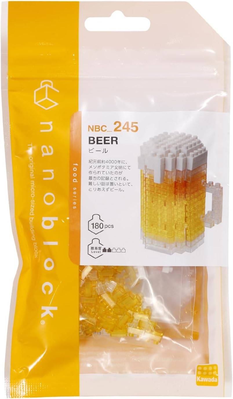 Nanoblock: Food Series - Beer (180 Pieces) [Kawada] - Nin-Nin-Game.com