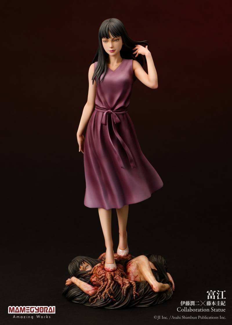 Junji Ito x Keiki Fujimoto: “Tomie” Collaboration Statue [Mame Gyorai] - Nin-Nin-Game.com