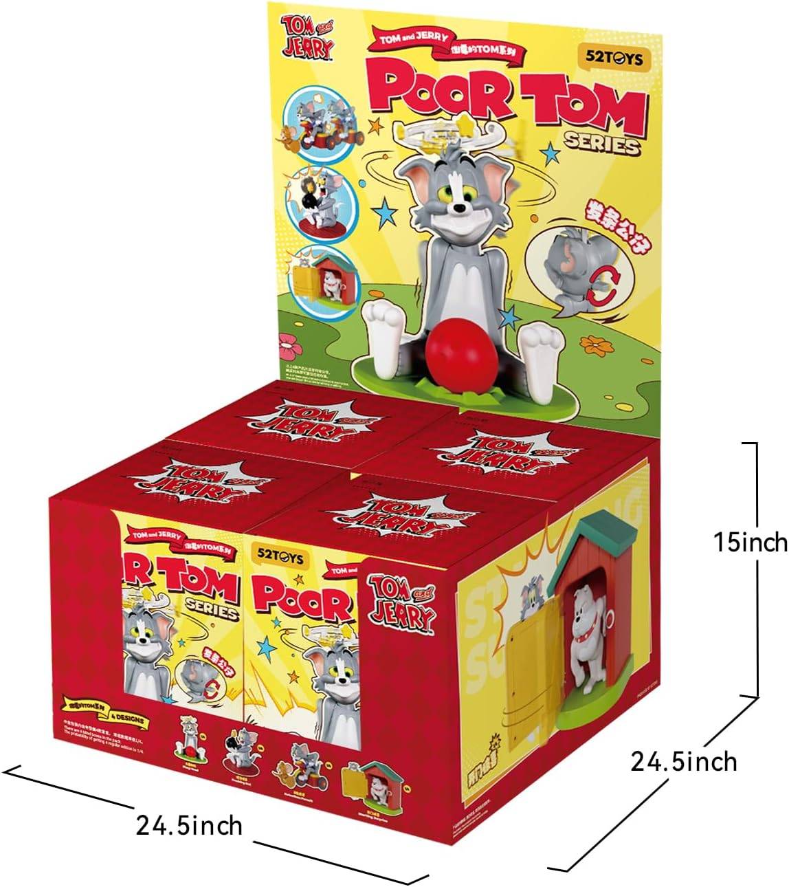Blind Box: Tom & Jerry - Poor Tom Mini Figure Collection (4 Packs Box ...