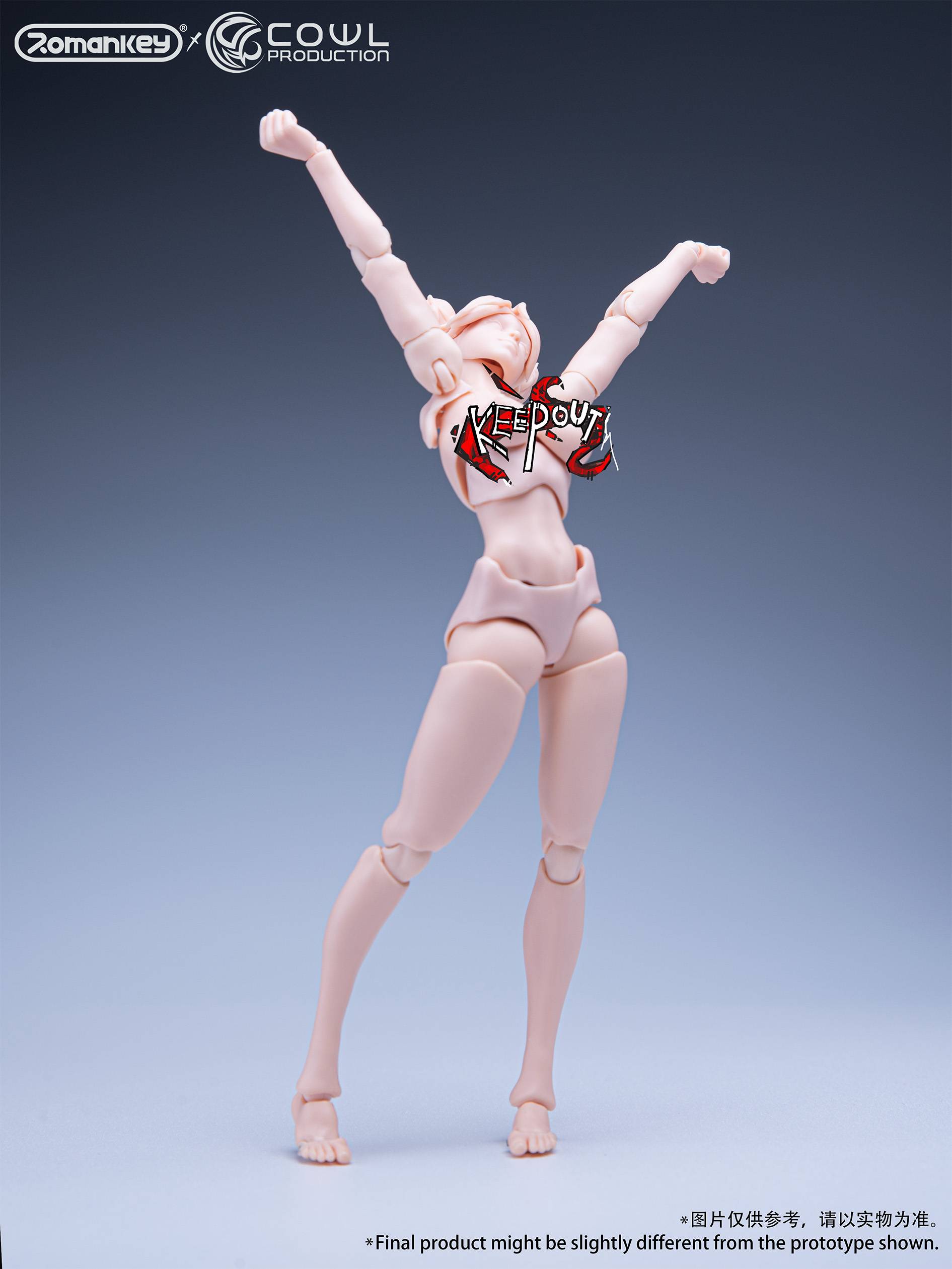 Action Figure: Super Movable Female Body 1/12 (White) [Romankey x COWL] - Nin-Nin-Game.com