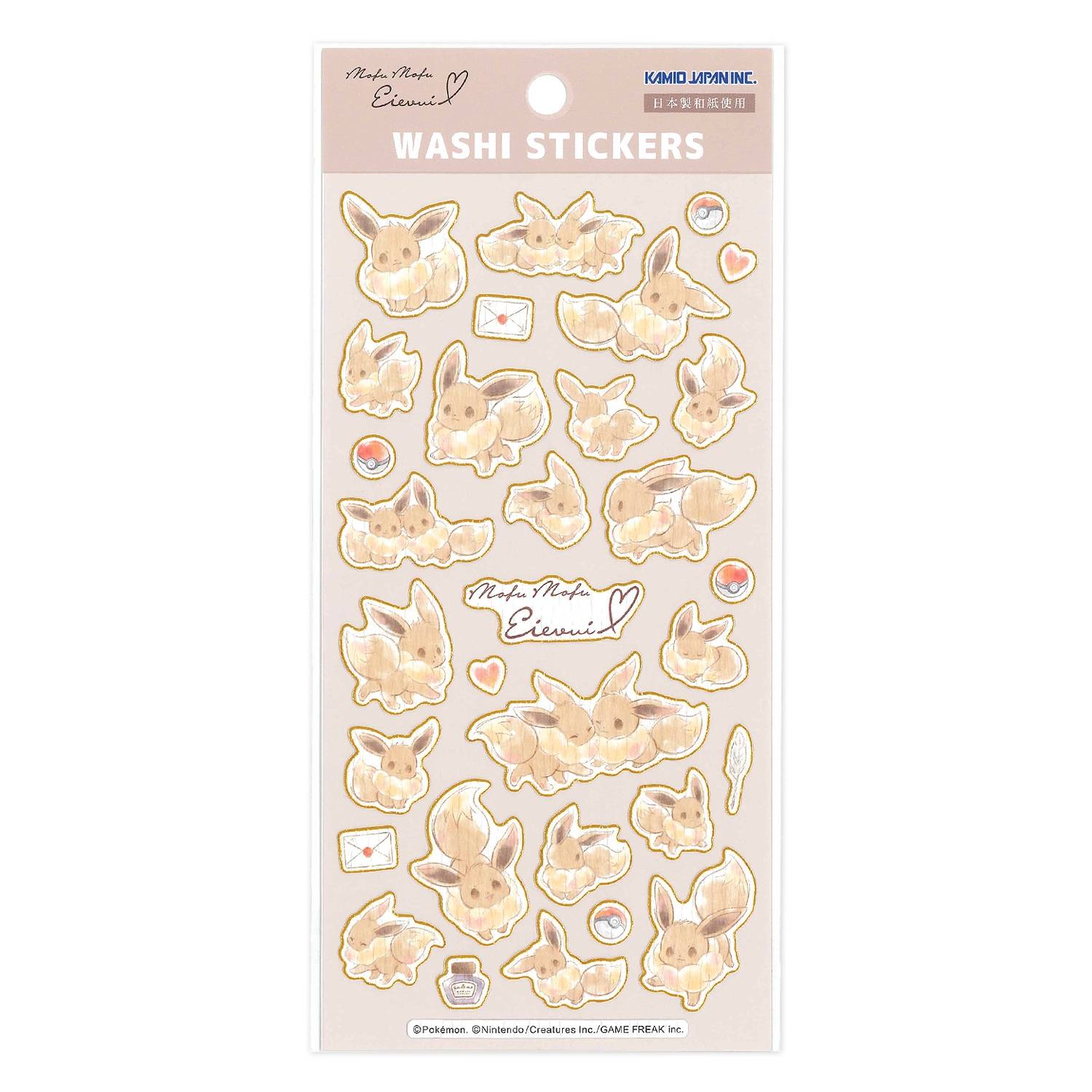 Pokémon: WASHI Sticker Set - Eevee [The Pokémon Company] - Nin-Nin-Game.com