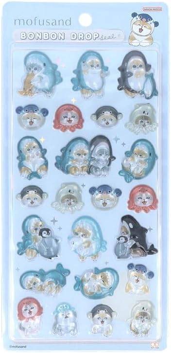 mofusand: Bonbon Drop - Sparkly & Squishy Sticker Collection (Blue ...