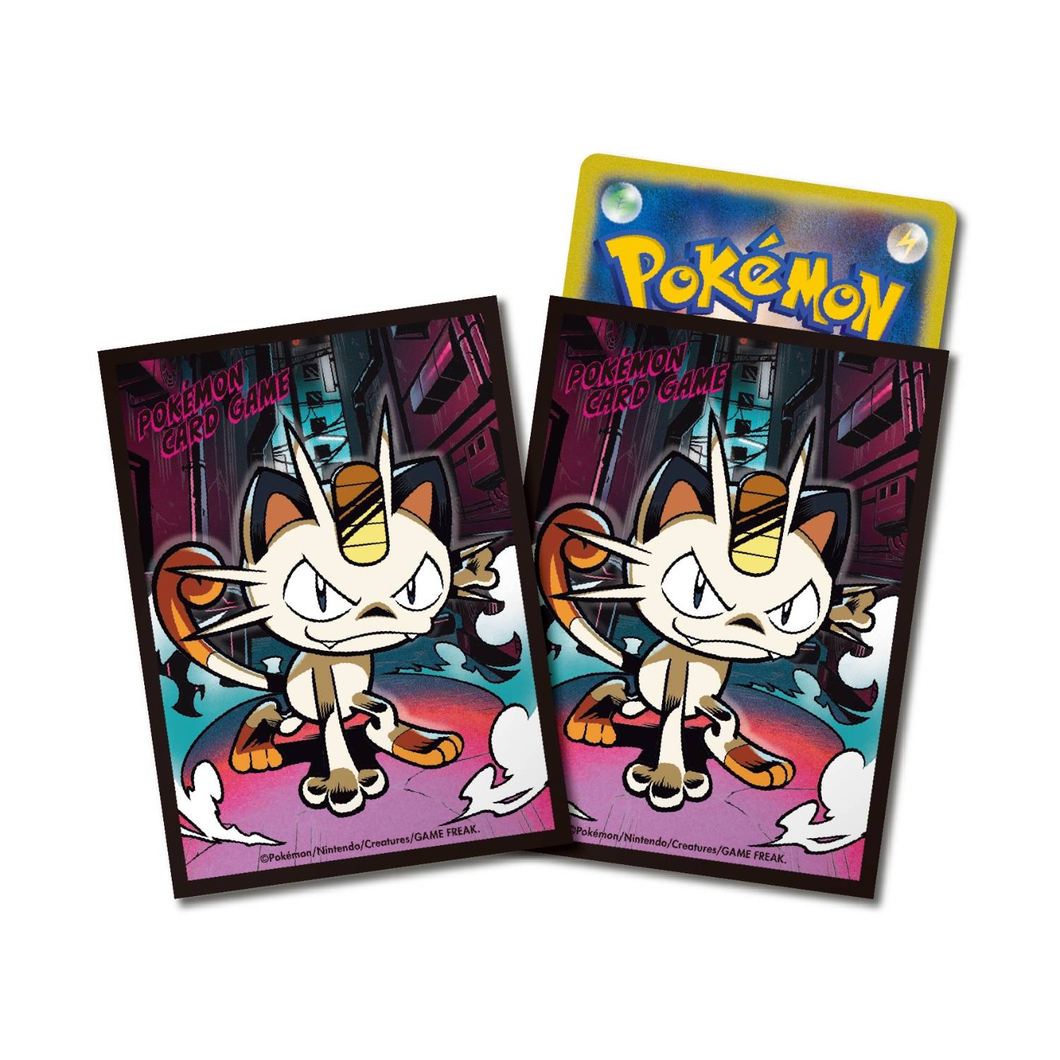 Pokémon Card Game: Deck Shield Premium Gloss - Meowth (64 Sleeves ...